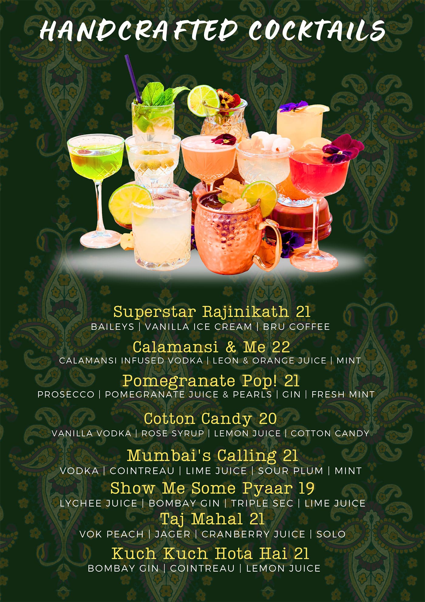 Our Menu - Villas Restaurant & Bar, Melbourne